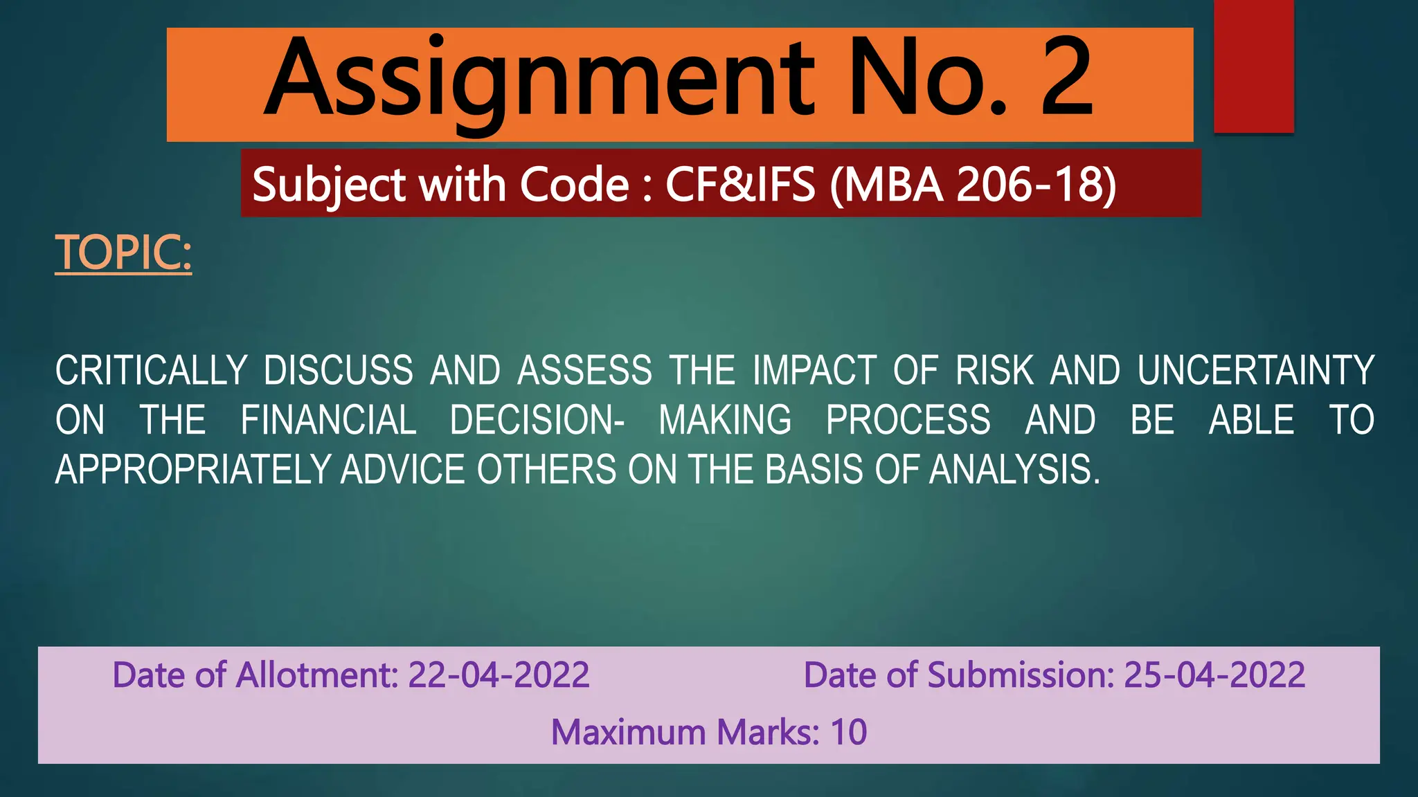 Assignment No 1 - PPT.pptx