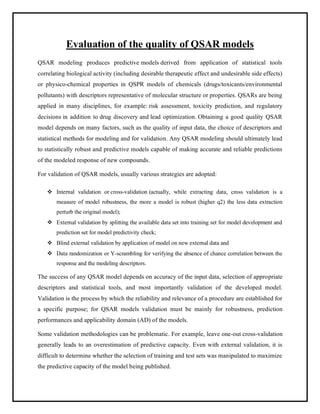 QSAR quantitative structure activity relationship | PDF
