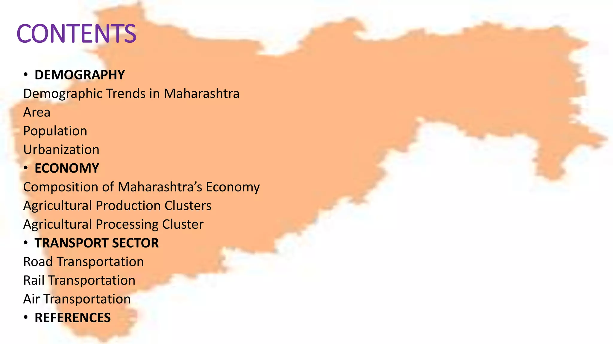 DEMOGRAPHIC AND ECONOMIC STUDY OF MAHARASHTRA | PPTX