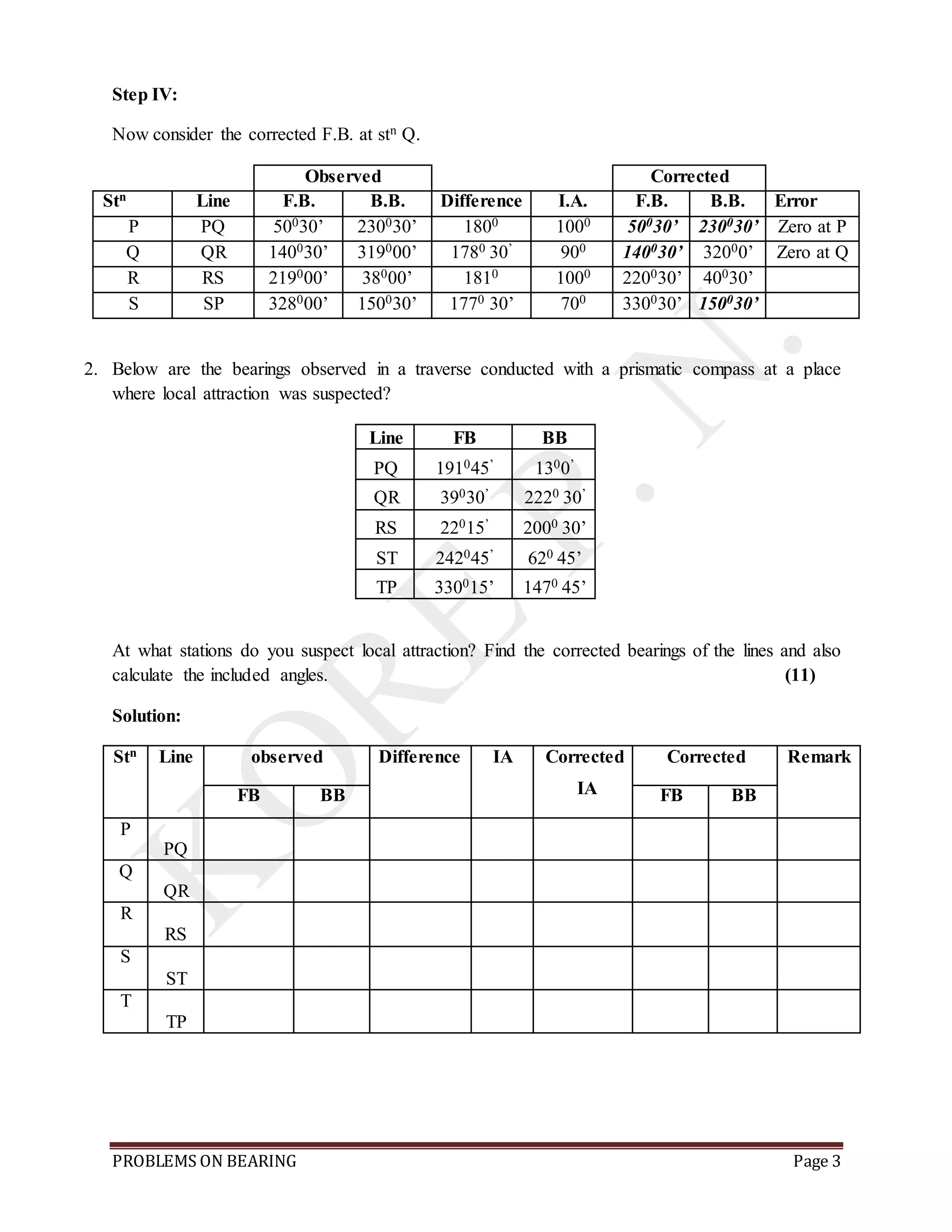 PROBLEMS ON BEARINGS | DOCX