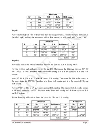 PROBLEMS ON BEARINGS | DOCX