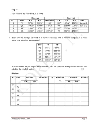 PROBLEMS ON BEARINGS | DOCX