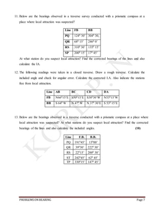 PROBLEMS ON BEARINGS | DOCX