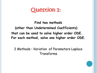 Ordinary Differential Equation | PPT