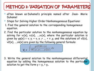 Ordinary Differential Equation | PPT