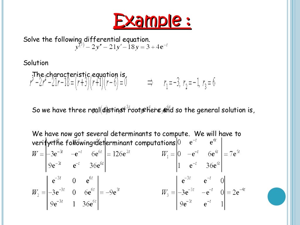 Ordinary Differential Equation