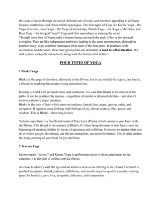 chapter wise synopsis of Gita and four types of Yoga by Souvik Gayen ...