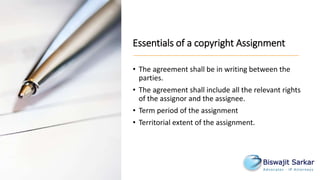 Assignment of copyright | Biswajit Sarkar | PPT