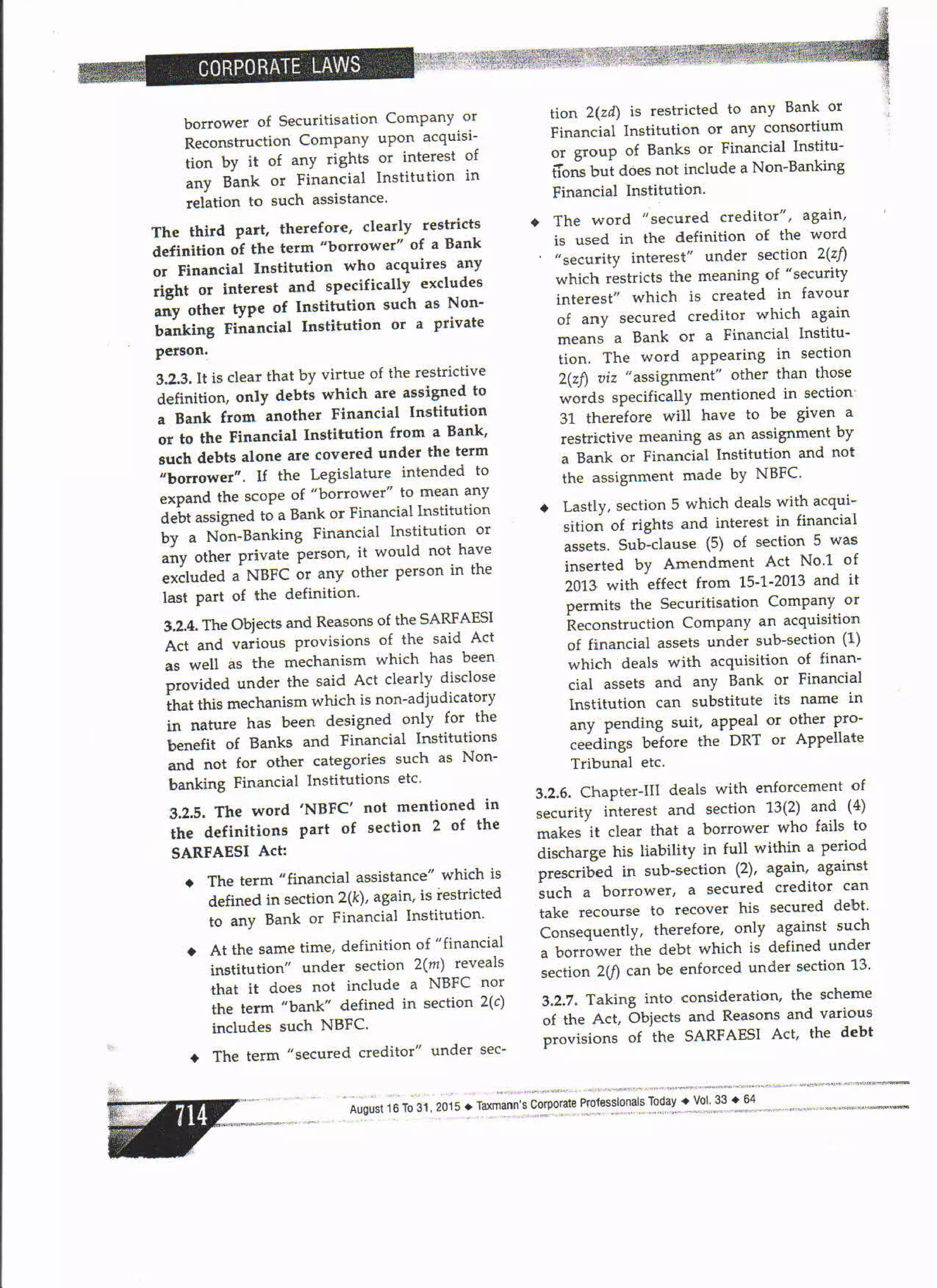 Assignment of debts to banks not enforceable under sarfaesi | PDF