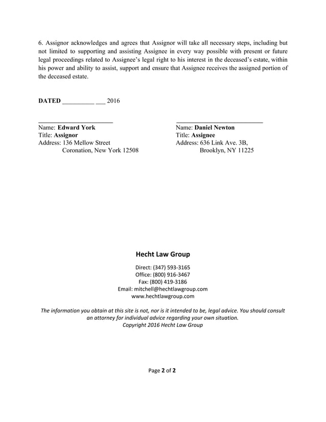 Assignment of entire interest in estate (3) | PDF | Legal Services ...