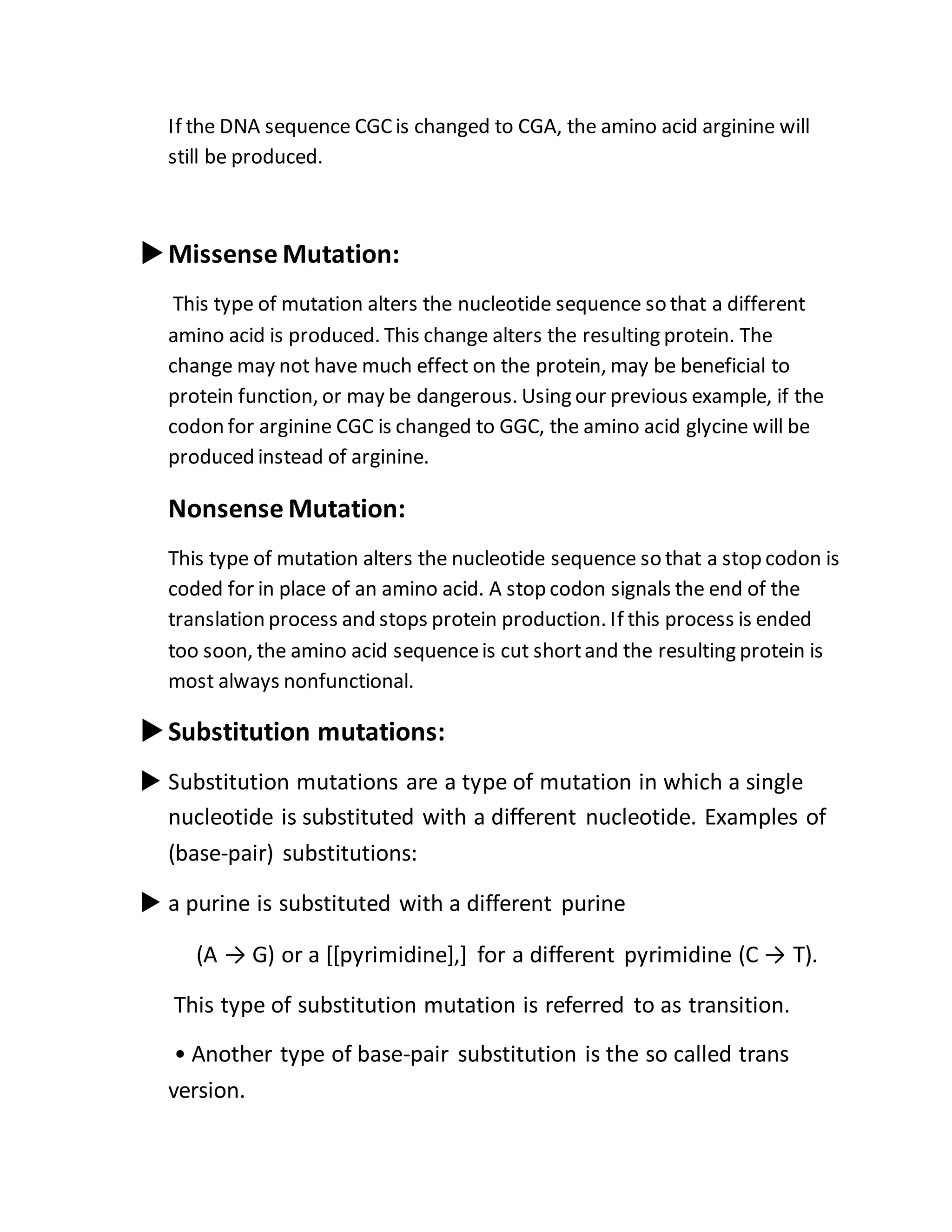 MUTATION TOPIC of geneticsii | PDF