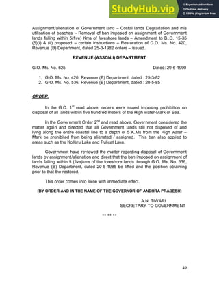 ASSIGNMENT OF GOVERNM ENT LANDS Land Cell 2 ASSIGNMENT OF GOVERNMENT ...