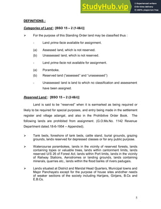 ASSIGNMENT OF GOVERNM ENT LANDS Land Cell 2 ASSIGNMENT OF GOVERNMENT ...