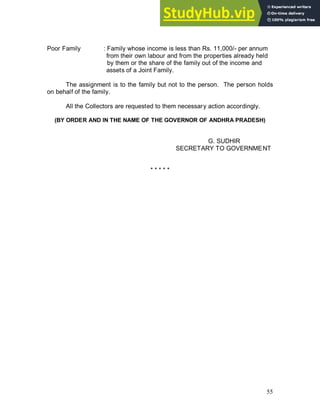 ASSIGNMENT OF GOVERNM ENT LANDS Land Cell 2 ASSIGNMENT OF GOVERNMENT ...