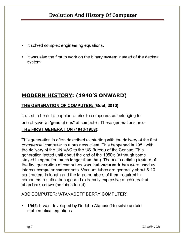 Assignment of History of Computer(F21-1872).pdf | Computing | Technology & Computing