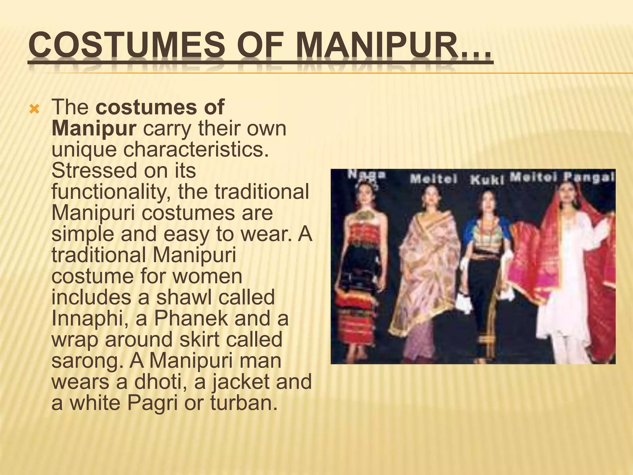 Costumes of Sikkim & manipur | PPTX