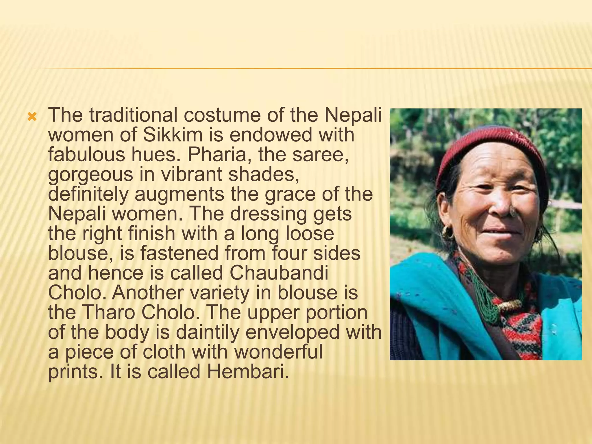 Costumes of Sikkim & manipur | PPTX