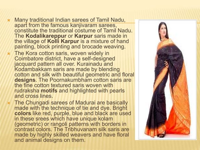 Costumes & textiles of Tamil Nadu | PPTX | Women\'s Outerwear | Women ...