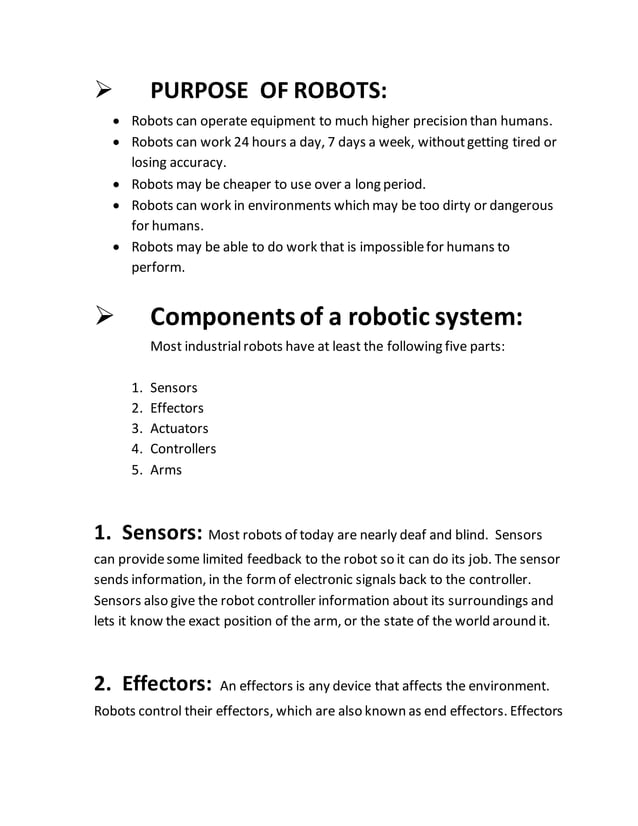 Assignment of ict robotics | PDF