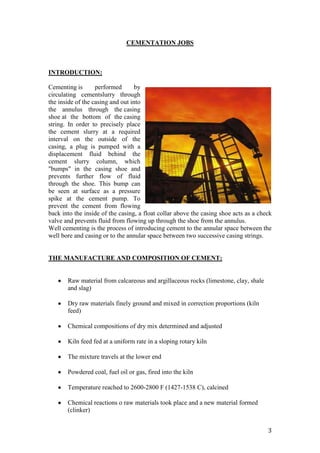 Assignment on cementation jobs | DOCX