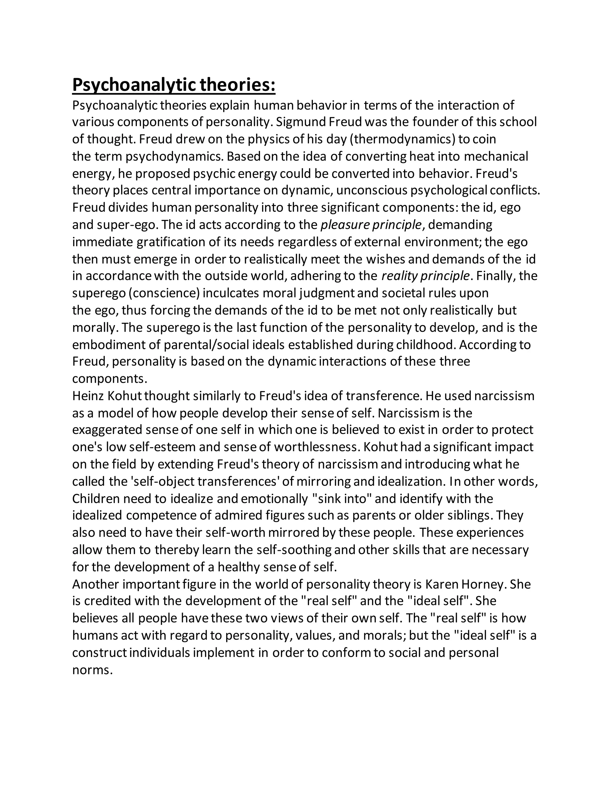 Assignment of Personality Psychology | DOCX