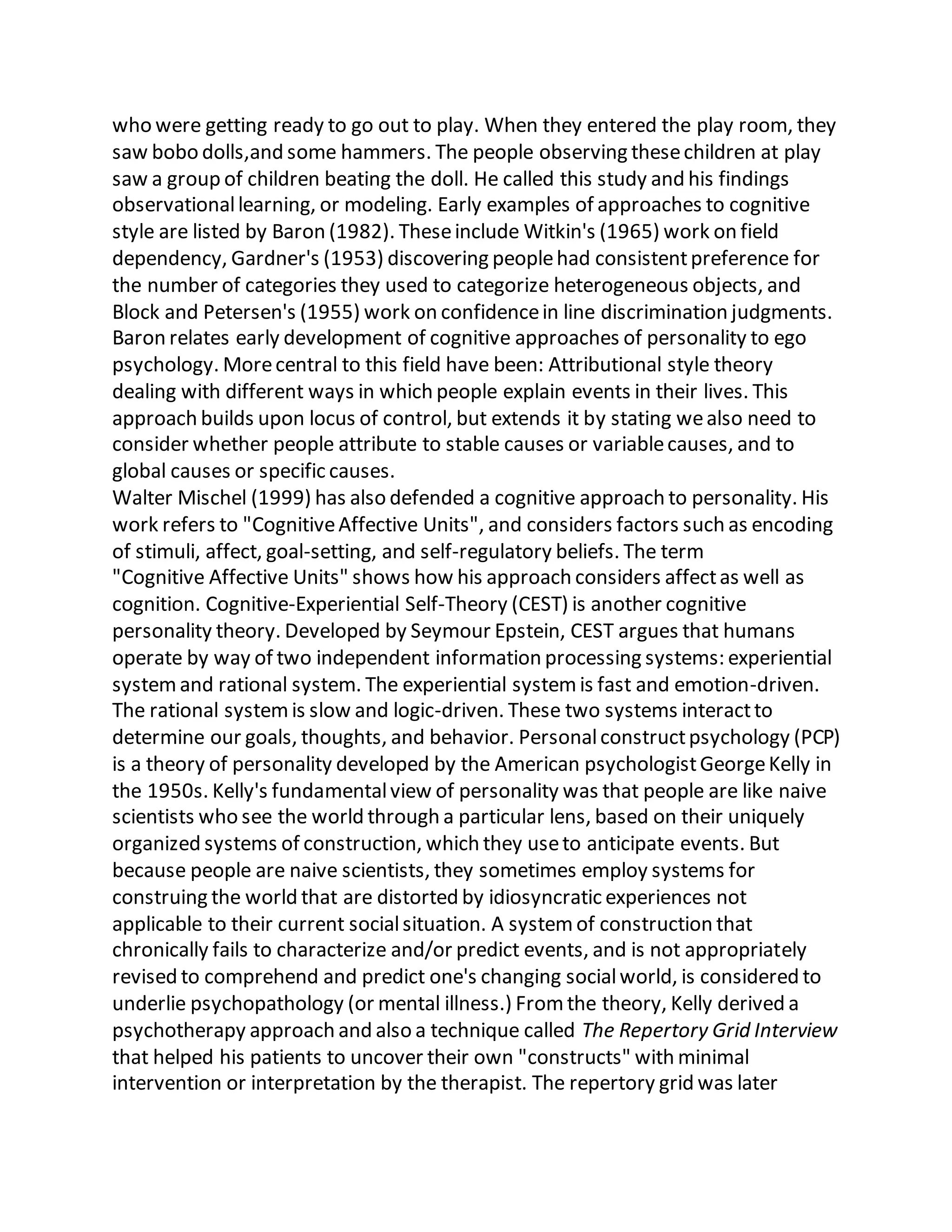 Assignment of Personality Psychology | DOCX