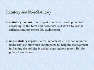Reports and it's Types of Reports, Technical Reports and Progress ...