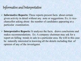 Reports and it's Types of Reports, Technical Reports and Progress ...