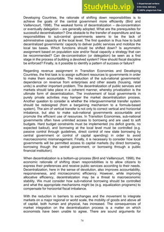 Assignment Of Responsibilities And Fiscal Federalism | PDF