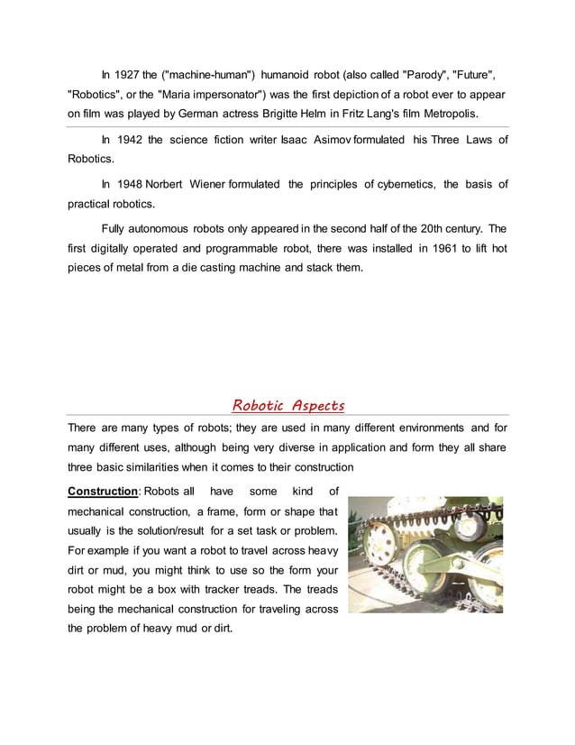 Assignment of Robotics | DOCX