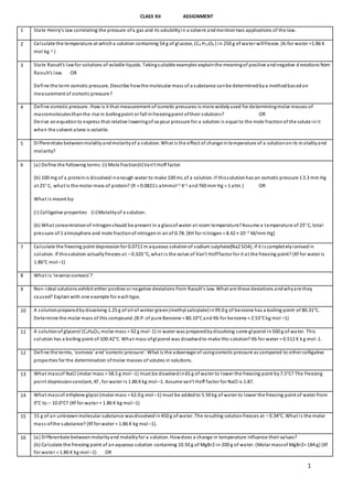 Assignment of solution | PDF