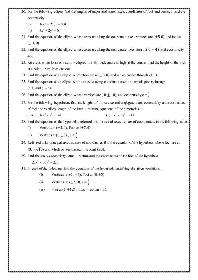 Assignment of straight lines and conic section | PDF
