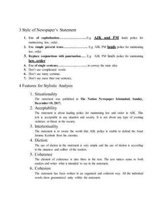 Assignment of stylistics | DOCX
