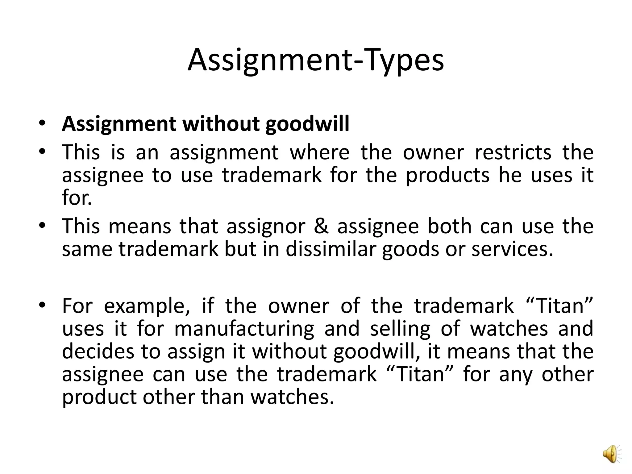 Assignment of trademark | PPTX