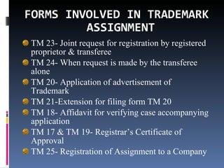 Assignment of trademarks | PPT