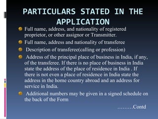 Assignment of trademarks | PPT