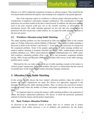 Assignment Of Trainees To Software Project Requirements A Stable Matching Based Approach | PDF