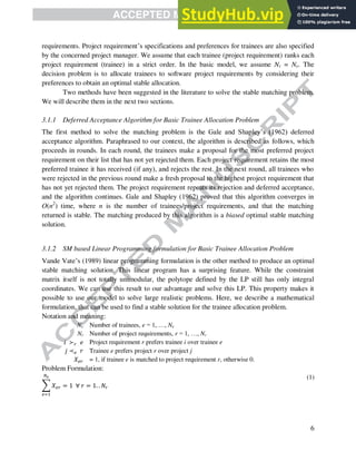Assignment Of Trainees To Software Project Requirements A Stable Matching Based Approach | PDF