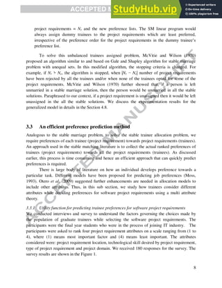 Assignment Of Trainees To Software Project Requirements A Stable Matching Based Approach | PDF