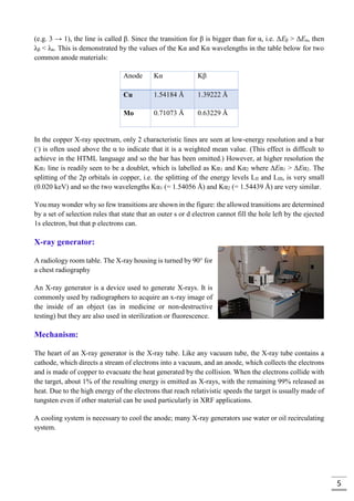 X ray | PDF | Chemistry | Science