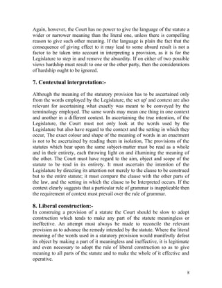 Assignment on Interpretation of Statutes in Common Law and Civil Law ...