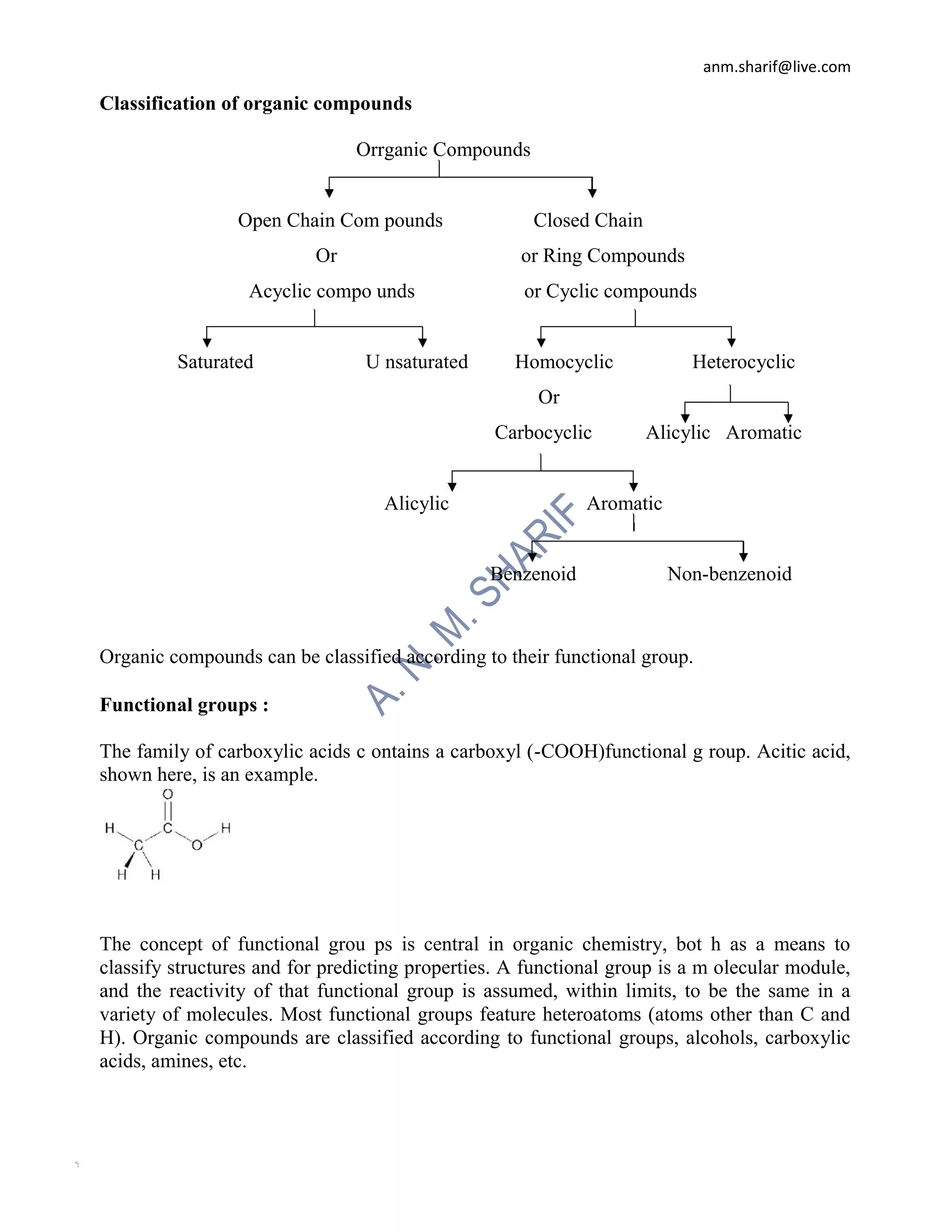 History, Classification, Uses of organic chemistry | PDF