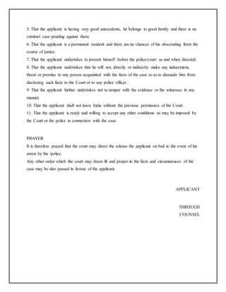 bail application | DOCX