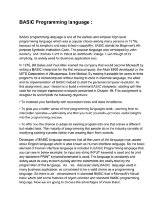 Assignment on basic programming language | PDF