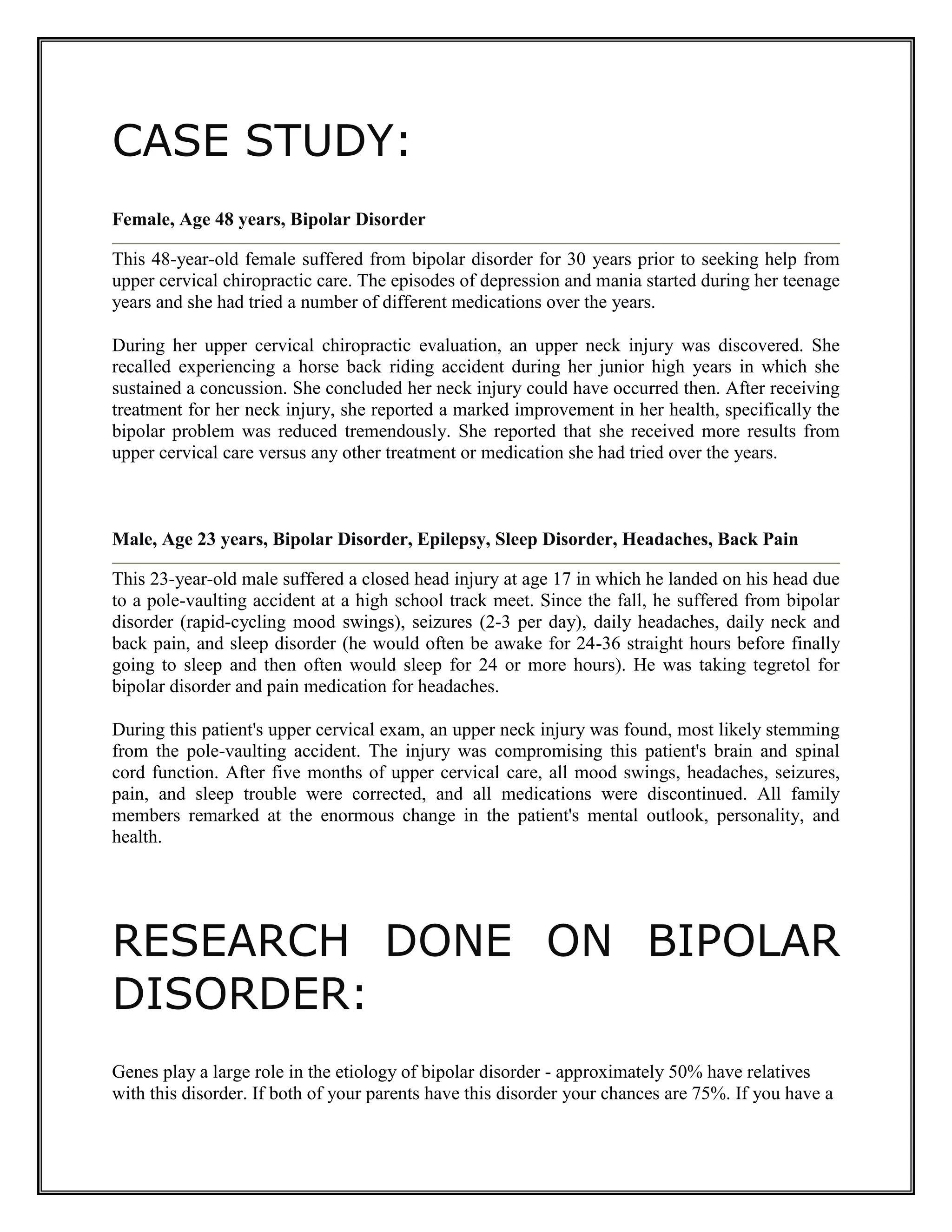 Assignment on bipolar disorder | DOCX