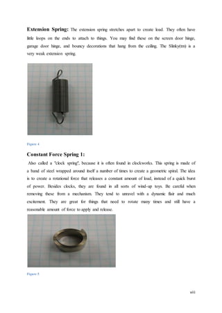 Use of Springs in Different Machine & Parts | DOCX | Physics | Science