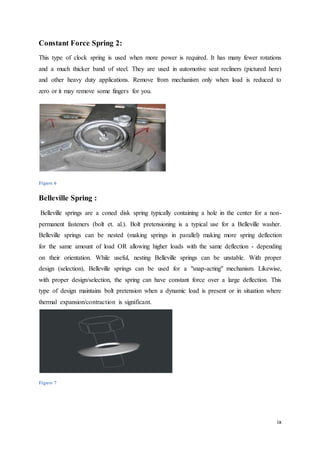 Use of Springs in Different Machine & Parts | DOCX | Physics | Science