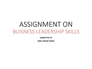 Business leadership skills | PPTX