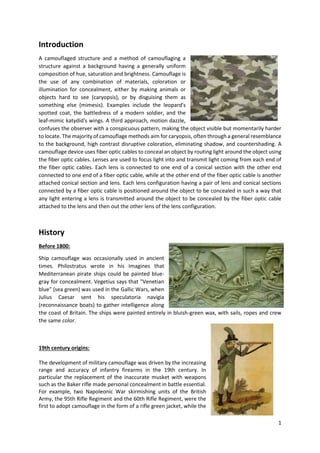 Assignment on Camouflage Fabric | PDF