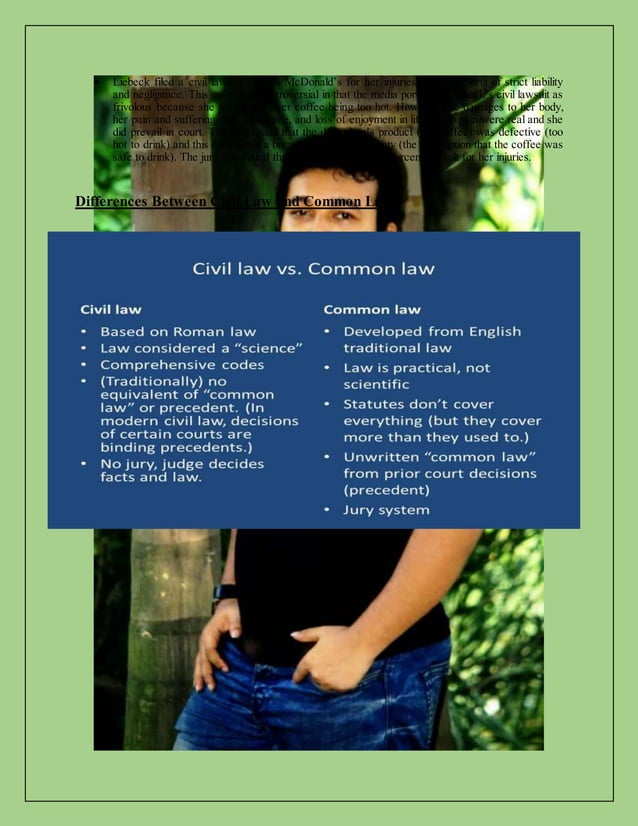 Assignment on civil law vs common law | PDF